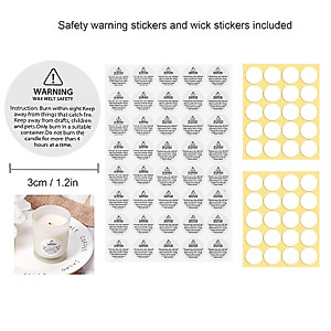 250 Pcs Wooden Candle Wicks Wicks Stickers 5.1 X 0.5 Inch Natural Candle Wood Wicks Stand Candle Cores for DIY Candle Making Craft Wooden Wicks for Candle Making Wood Wick