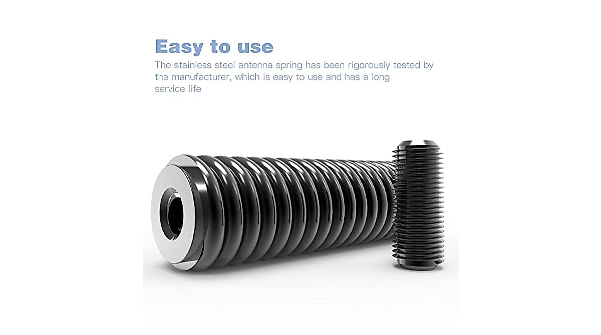 Heavy Duty CB Antenna Spring Mount - 3/8" Thread - Protects