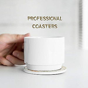 Absorbent Coasters Stone Coaster Set of 8, Cork Base, with Holder, RayPard Beach Theme Sea Life Coastal Coasters for Housewarming Apartment Kitchen Room Bar Decor ,Ocean Life(Black Holder)