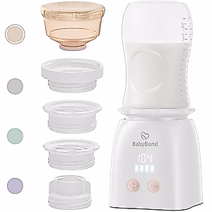 BabyBond Portable Bottle Warmer, Baby Bottle Warmer for Travel Compatible with Most Bottles Rechargeable Travel Bottle Warmer Cordless for Baby Milk Breastmilk with Precise Temperature Control (Pink)