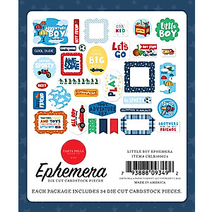 Carta Bella Paper Company Little Boy Ephemera, Multicolor
