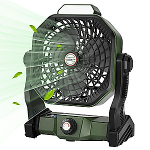 Camping Fan for Tent Fan Rechargeable Fan Portable Fan Battery Powered Fan 10400mAh Battery Operated Fan Personal Fan for Desk Fan with LED Lantern Fan for Camping Essentials for Travel Home