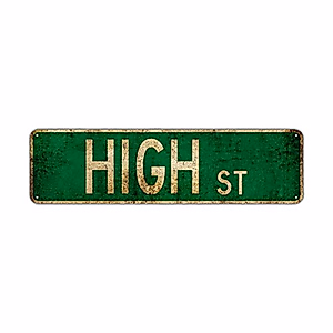 Metal Sign Tin Sign High St Street Sign Road Sign 16x4inch