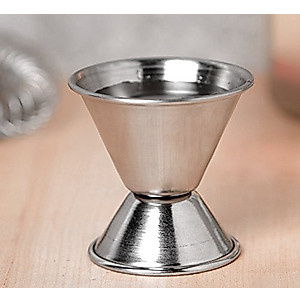 Set of 3 Stainless Steel Double Jiggers 1 & 2 oz, 3/4 & 1 1/2 oz, 1/2 & 1 Oz Bar Jiggers, Cocktail Measuring Liquor Jiggers Pony, Bar Accessories