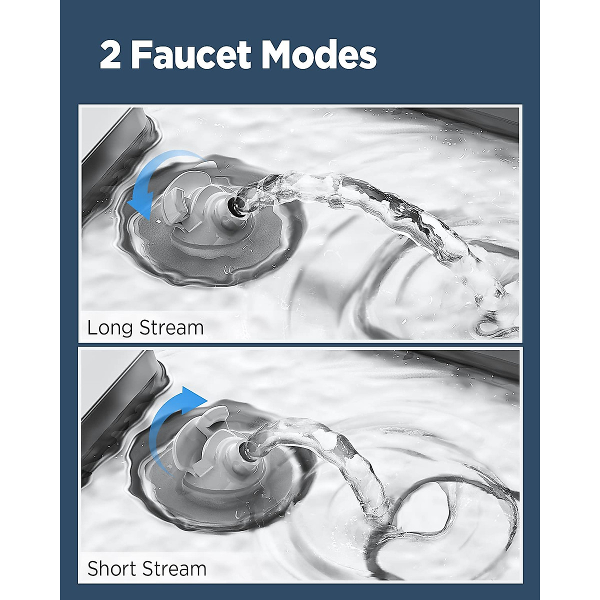 Ciays 61oz/1.8L Cat Water Fountain Stainless Steel Dog Water Bowl Dispenser Automatic Pet Water Fountain with Quiet Pump, Dishwasher Safe Design & Adjustable Water Flow for Cats, Dogs