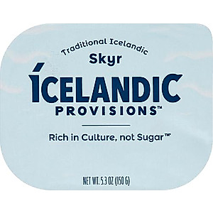 Icelandic Provisions 5.3oz Traditional Skyr Yogurt, Vanilla, Icelandic Cultured Dairy Product With 15g Protein/Serving | Thick & Creamy Texture | More Protein & Less Sugar Than Yogurt