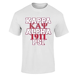 Kappa Alpha Psi Fraternity Bold Graphic Print Short Sleeve T Shirt White X-Large Regular