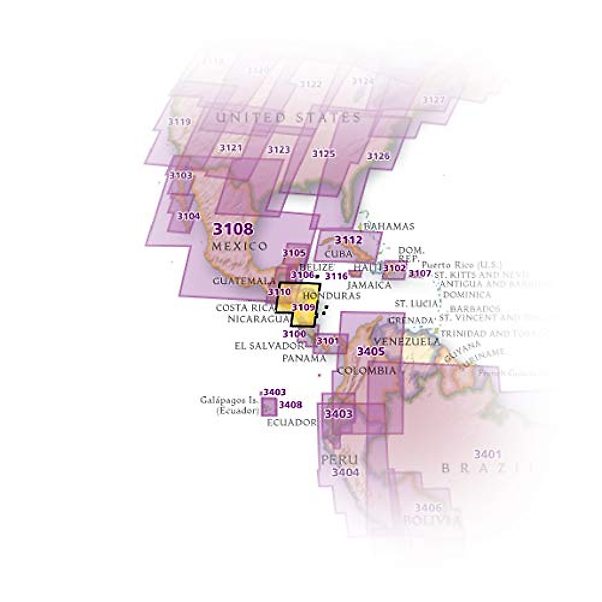 Nicaragua, Honduras, and El Salvador Map (National Geographic Adventure Map, 3109)