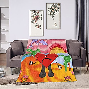 JUANZI Music Blanket,2022 New Music Throw Blanket Super Soft Flannel Throw Blanket for Fans Gifts 50''x40'', Black