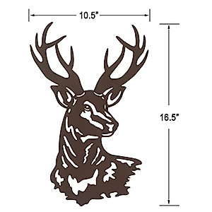 Hokfirm Deer Wall Decor Deer Silhouette Wall Decor Metal Deer Wall Art Indoor and outdoor Wall Decor