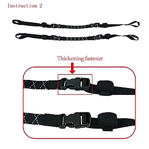 WILD HEART Quick install and remove straps 4+2 heavy duty straps (black straps)