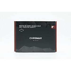 Noctua NA-SAVG1 chromax.Black, Anti-Vibration Gaskets for 120x25mm Fans (Set of 3, Black)