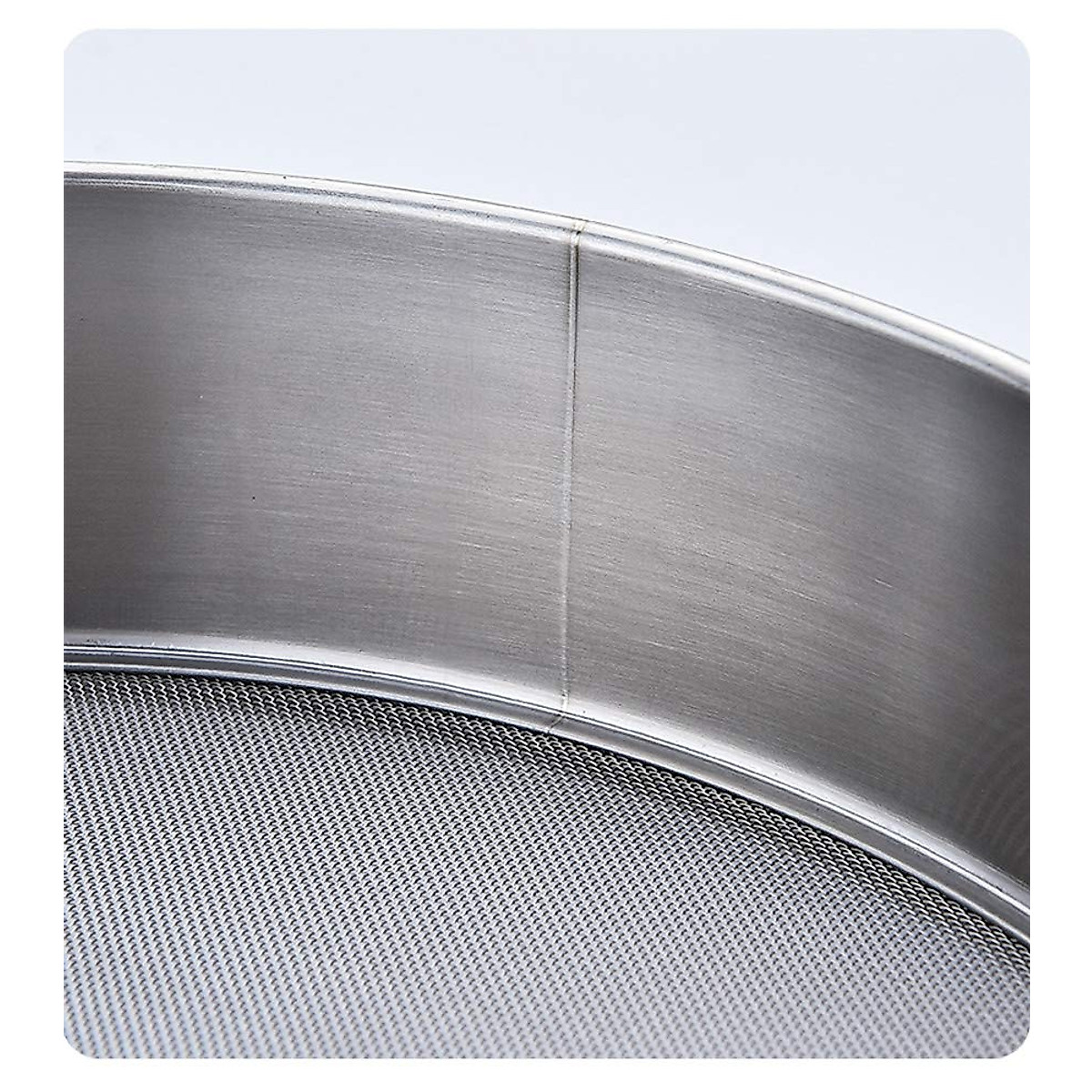 Falytemow Flour Sifter Round Flour Sieve Strainer with 40 Mesh Premium Rustproof Stainless Steel Fine Mesh for Baking 9.84inch x 1.97inch (25cm x 5cm)