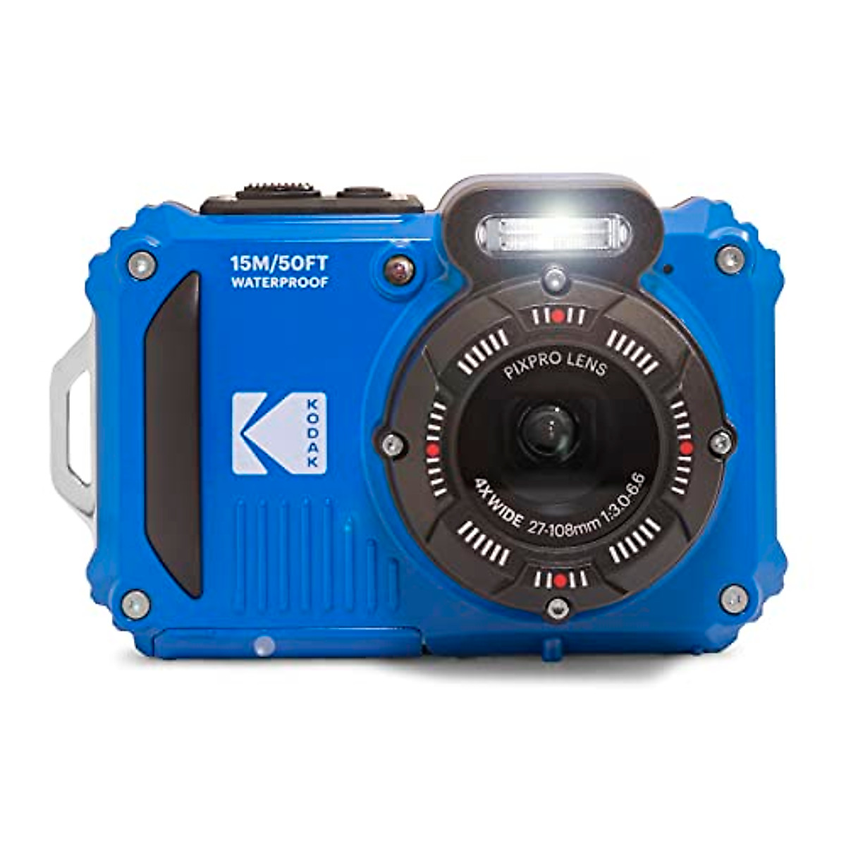 KODAK PIXPRO WPZ2 Rugged Waterproof Digital Camera 16MP 4X Optical Zoom 2.7" LCD Full HD Video, Blue