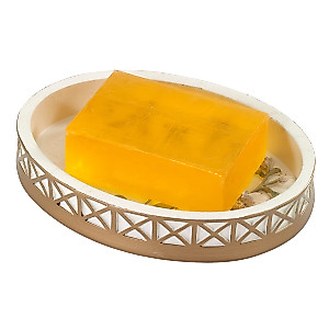 Avanti Linens - Soap Dish, Paris Inspired Decor for Bathroom or Kitchen (Paris Botanique Collection)