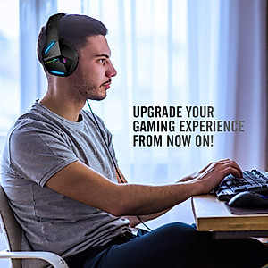 BINNUNE Gaming Headset with Microphone for PS4 PS5 Xbox One PC Playstation 4 Xbox 1 Game Audifonos Gamer Headphones with Mic (Renewed)