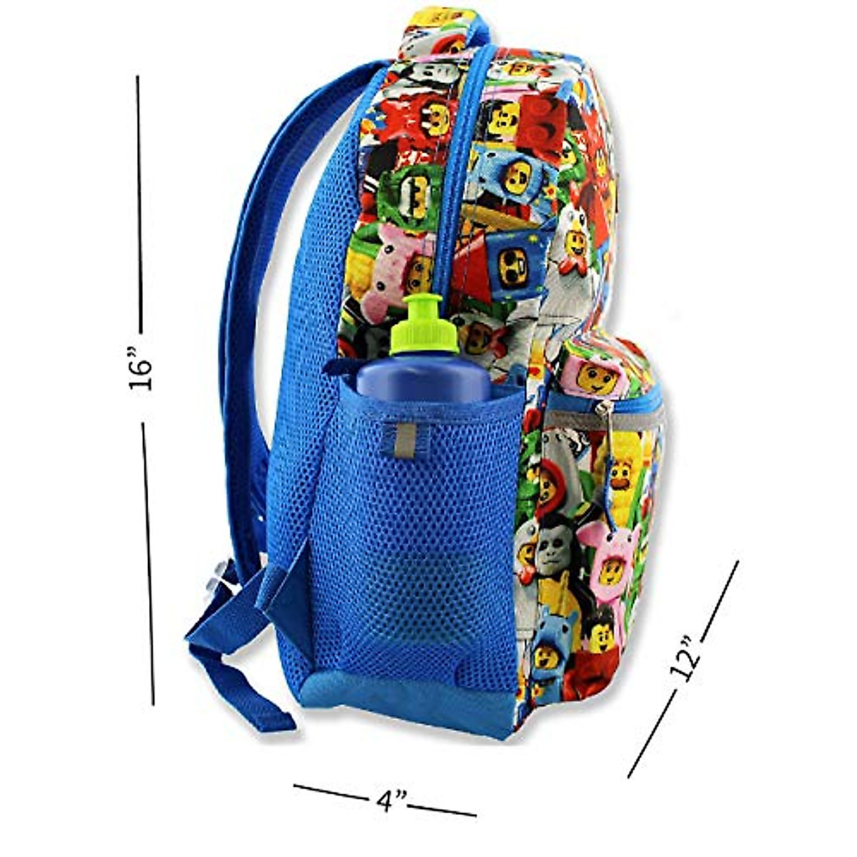 Lego Minifigures Boy's Girl's 16 Inch School Backpack (One Size, Lego Minifigures)