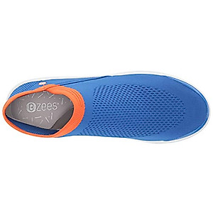 BZees Womens Romance Orange Blue Booties 7 M