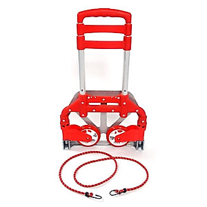 Light-Weight Folding Trolley Portable Folding Collapsible Aluminum Cart Dolly Push Truck Trolley for Home, Office, and Car Use Maximum Load Bearing of 165.35 Pounds