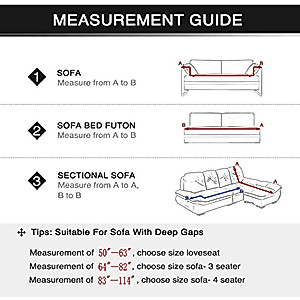 HOOBUY Printed Sofa Cover Stretch Couch Covers Sofa Slipcovers for 4 Cushion Couch with Two Free Pillow Case 07#(4 Seater/Large 3 Seater)