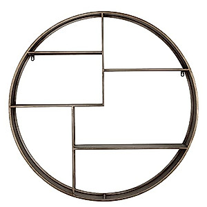 Safavieh Home Collection Elewen Modern Brown 4-Tier Round Display Wall Shelf