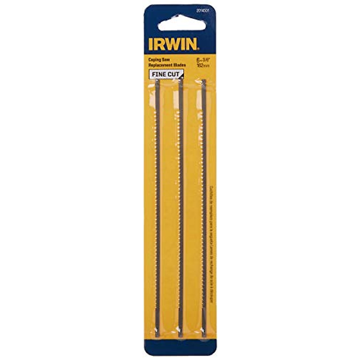 IRWIN Tools Coping Saw Blades, Fine, 3-pack (2014501), Black, 9.25 x 2 x 0.1 inches