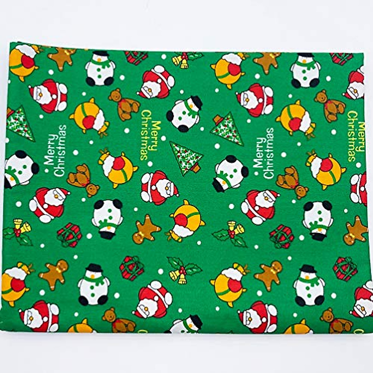 Cabilock Quilted Fabric 6pcs Christmas Cotton Fabric Sheet Patchwork Fabric Scrap Cotton Quilting Fabric Cloth for DIY Sewing Scrapbooking Christmas Dress Crafts 25cm*20cm Fabrics