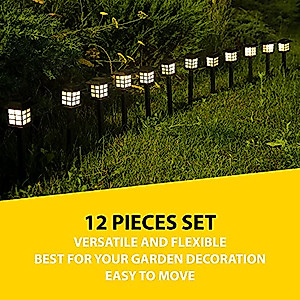Zone Tech Outdoor Solar Powered Light – LED 12 Pack Bright Premium Quality Rain-Proof Walkway Path Patio Yard Lawn Garden LED Lamp (12 Pieces)