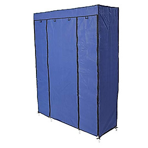 Portable Closet Clothing Wardrobe 5-Layer Nonwoven Wardrobe Double Bar Storage