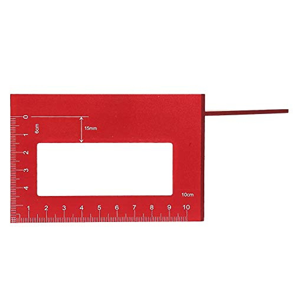 45/90 Degree Layout Miter Gauge, Aluminum Alloy Saddle Layout Square Gauge Saddle Square Woodworking Tool for Woodworking Industrial Carpenter(Red)