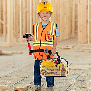 Construction Worker Costume Kids Role Play Dress up Set for 3 4 5 6 Years Toddlers Girls Boys Toys