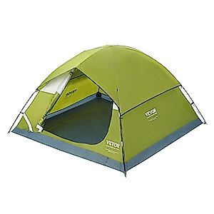 Vevor Camping Tent, 7 x 7 x 4 ft, Waterproof, Lightweight, Backpacking, with Door, for Outdoor Family Camping, Hiking, Hunting, Mountaineering Travel
