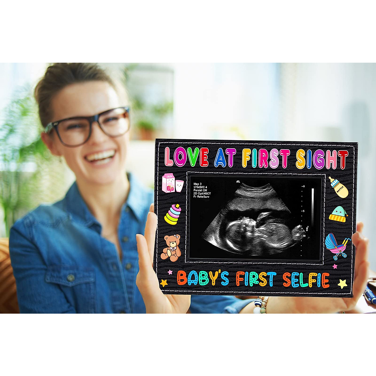 SICOHOME Baby Sonogram Picture Frame,Ultrasound Picture Frames Gift for Grandparents Mom To Be,New Mom Gifts for Women,Pregnancy Announcement Gift for Grandparents Father Mom to Be,Gender Reveal Gift