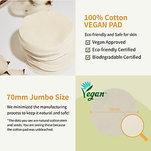 numbuzin No.3 Radiance Glowing Jumbo Essence Pad | Clear Glass Skin, Skin Radiance, Texture Care | Biodegradable Vegan Pads, Fermented Ingredients, Niacinamide | Korean Skin Care | 70 pads/5.07 Fl Oz