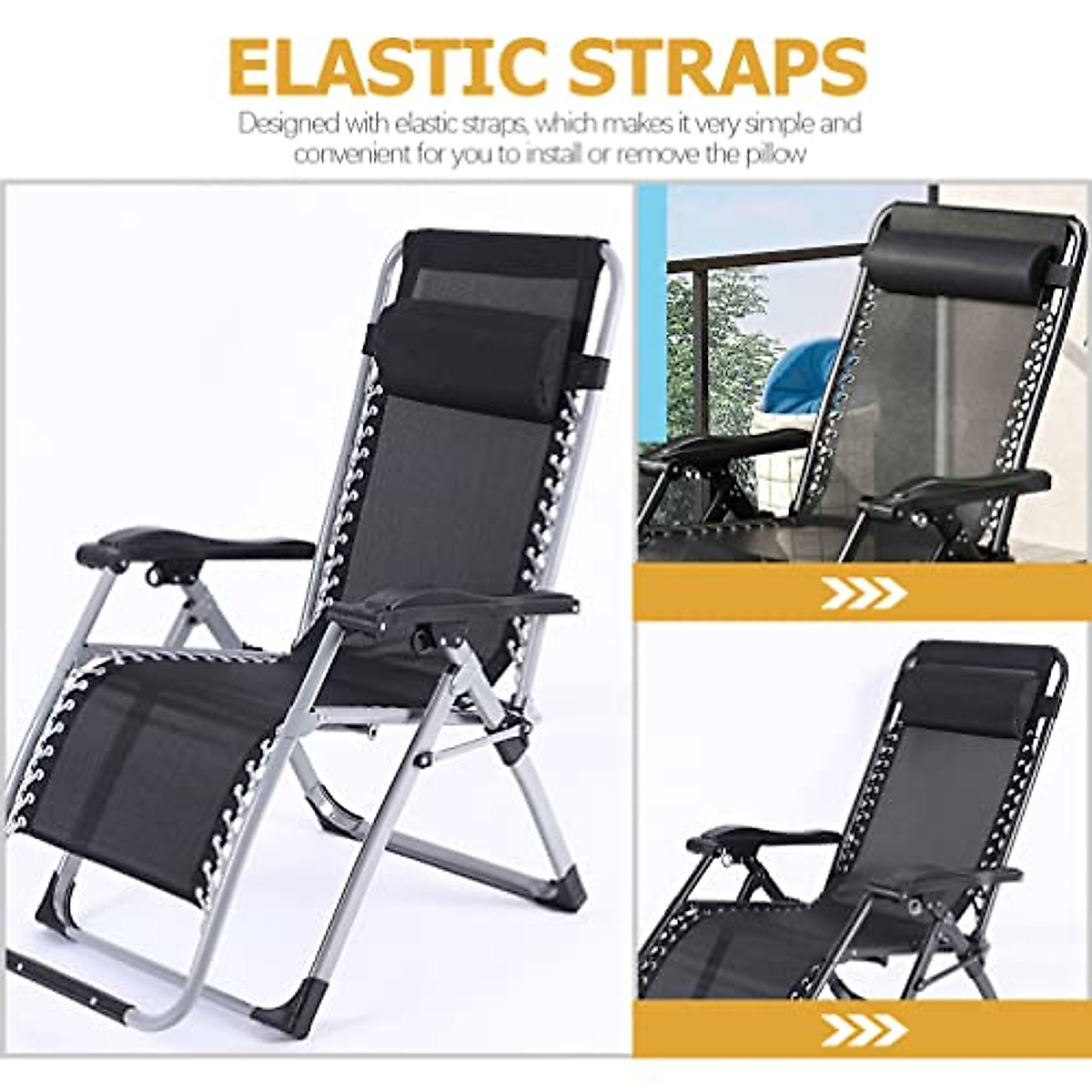 YARNOW 2pcs Recliner Replacement, Pillow Headrest Chair Headrest Lounge Chairs Neck Support Chair Accessories