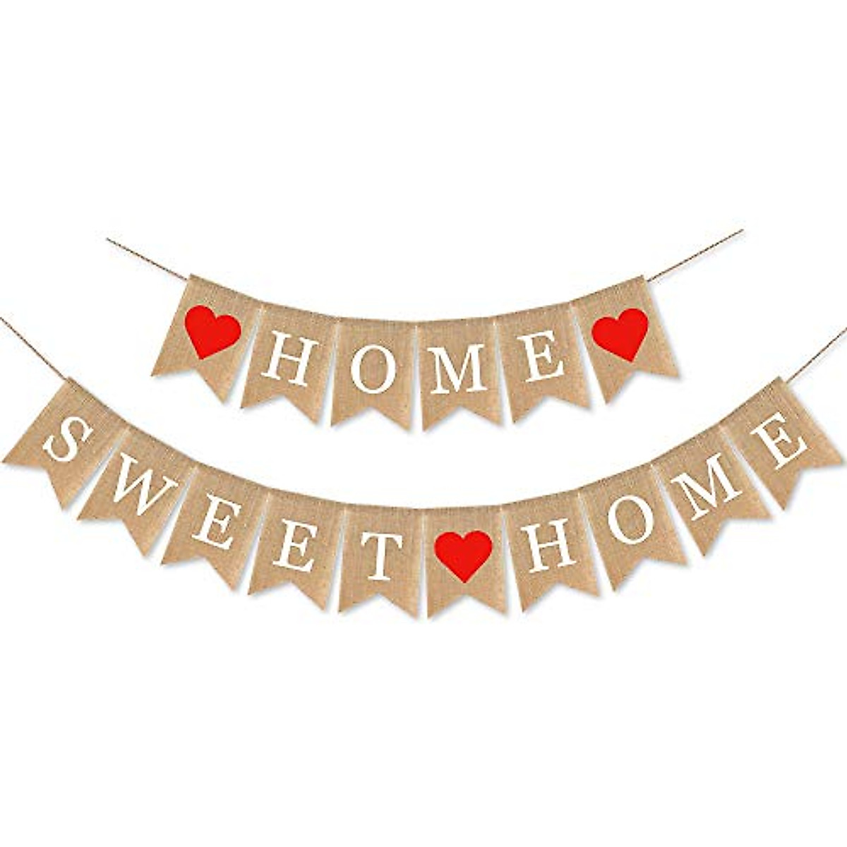 SWYOUN Burlap Home Sweet Home Banner Housewarming Party Garland Supplies Decoration