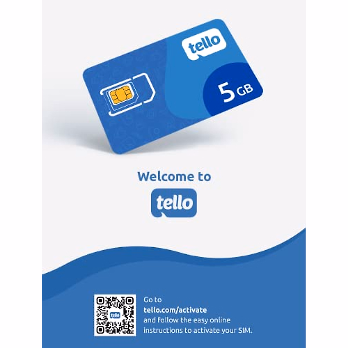 Tello Mobile Phone Plan | $19/Month - Unlimited Talk & Text + 5GB | Bring Your Own Phone Kit | 3 in 1 SIM Card Included | Nation-Wide 4G LTE/5G Coverage