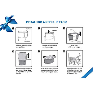 Refills Compatible with Dekor Plus Diaper Pail Refills 8 Pack Diaper Pail Liners with Lavender Scent