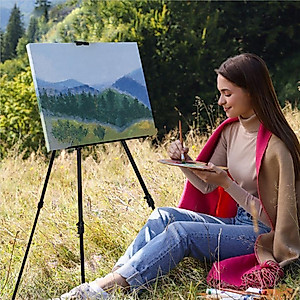 Artify 67 Inches Double Tier Easel Stand, Adjustable Height from 22-67”, 3 in 1, for Painting and Display with a Carrying Bag, 1PACK