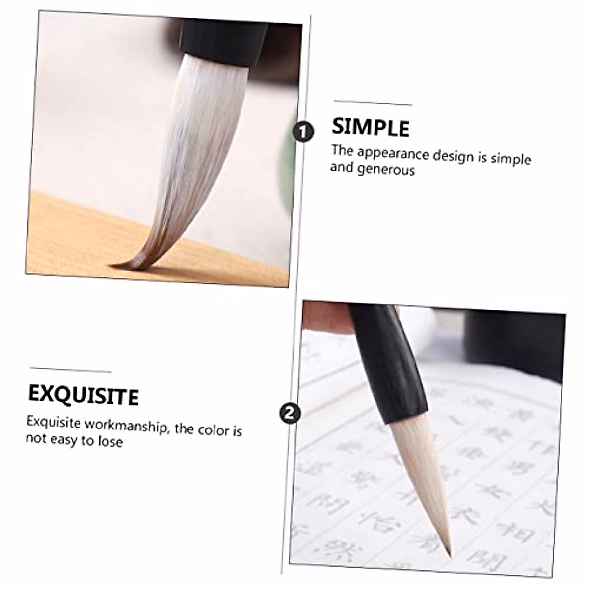 EXCEART 3pcs Writing Brush Ink Brush Pen Watercolor Kanji Drawing Brush Drawing Markers Kits Watercolor Brush Set China Set Miniature Painting Brushes Practical Brush Pen Calligraphy Pen