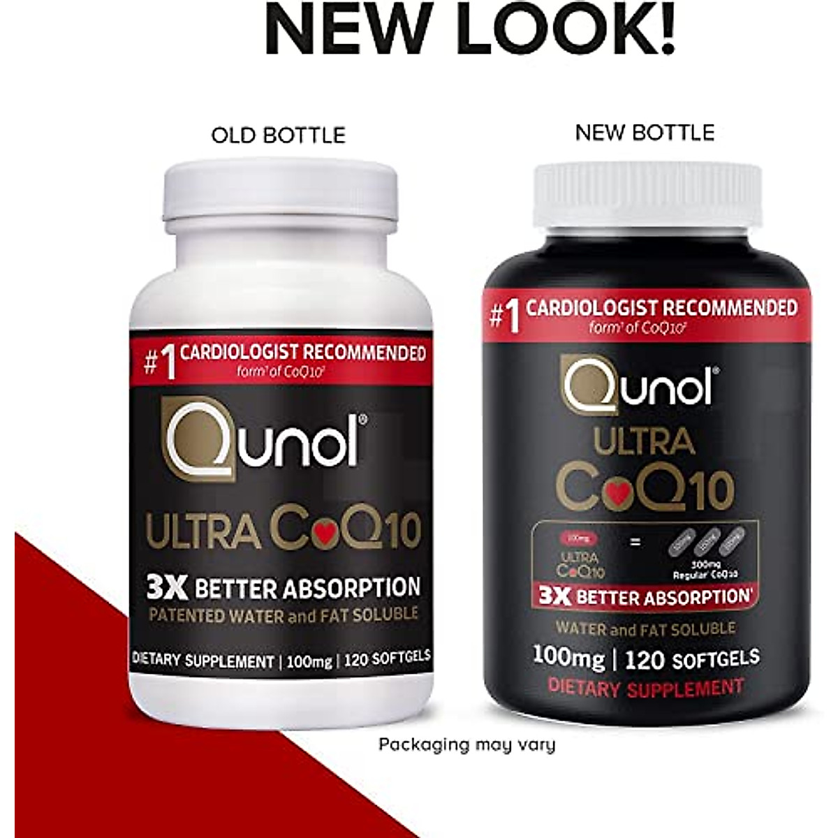 CoQ10 100mg Softgels - Qunol Ultra 3x Better Absorption Coenzyme Q10 Supplements - Antioxidant Supplement For Vascular And Heart Health & Energy Production - 4 Month Supply - 120 Count