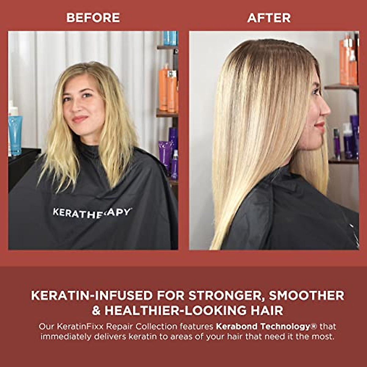 KERATHERAPY Keratin Infusion Repair Conditioner, 10.1 fl. oz., 300 ml - Repairs Dry, Damaged or Frizzy Hair with Caviar Extract, Argan Oil & Kerabond