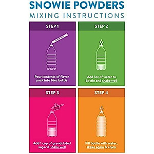 SNOWIE - Little Snowie Max Snow Cone Machine - Premium Shaved Ice Maker, with Powder Sticks Syrup Mix, 6-Stick Kit, Black