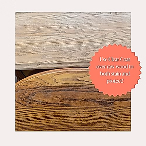 Clear Coat (4oz) - Eco-Friendly Clear Satin Sheen Top Coat for Chalk Style Wood Furniture Paint, Non-Yellowing Waterproof Finish, Easy Application