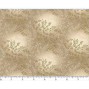 Quilt Backing, Large, Seamless, C47603-702, Tan Vines