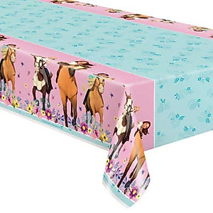Unique Spirit Riding Free Rectangular Plastic Table Cover | 54" x 84" | 1 Pc