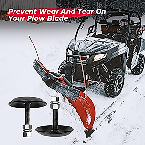 KEMIMOTO Universal Snow Plow Skid Shoes ATV UTV Compatible with RZR 900S 1000XP Trail Ranger General Sportsman Pioneer Rhino Mule 2873423