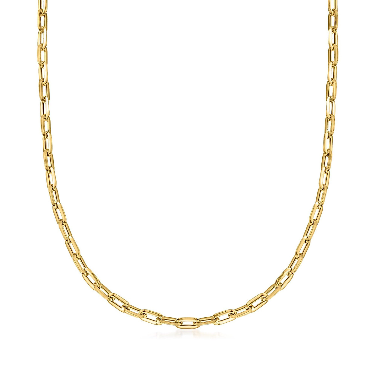 Ross-Simons Italian 14kt Yellow Gold Paper Clip Link Necklace. 20 inches
