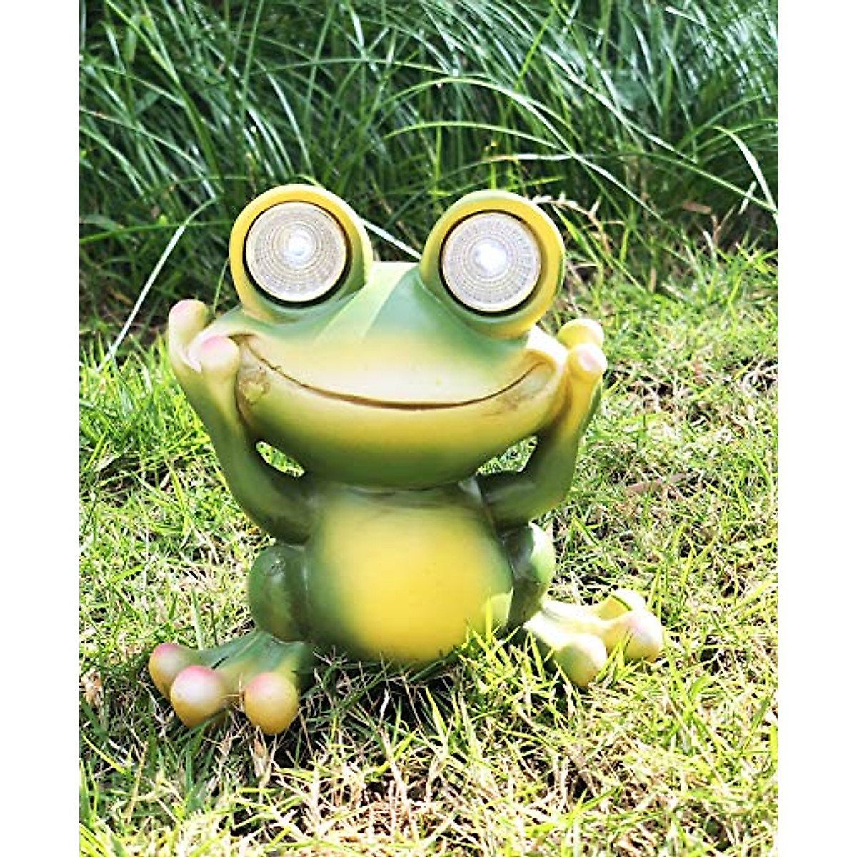 TIBLEN Solar Powered Frog Outdoor LED Garden Light Decor (Hear - NO)