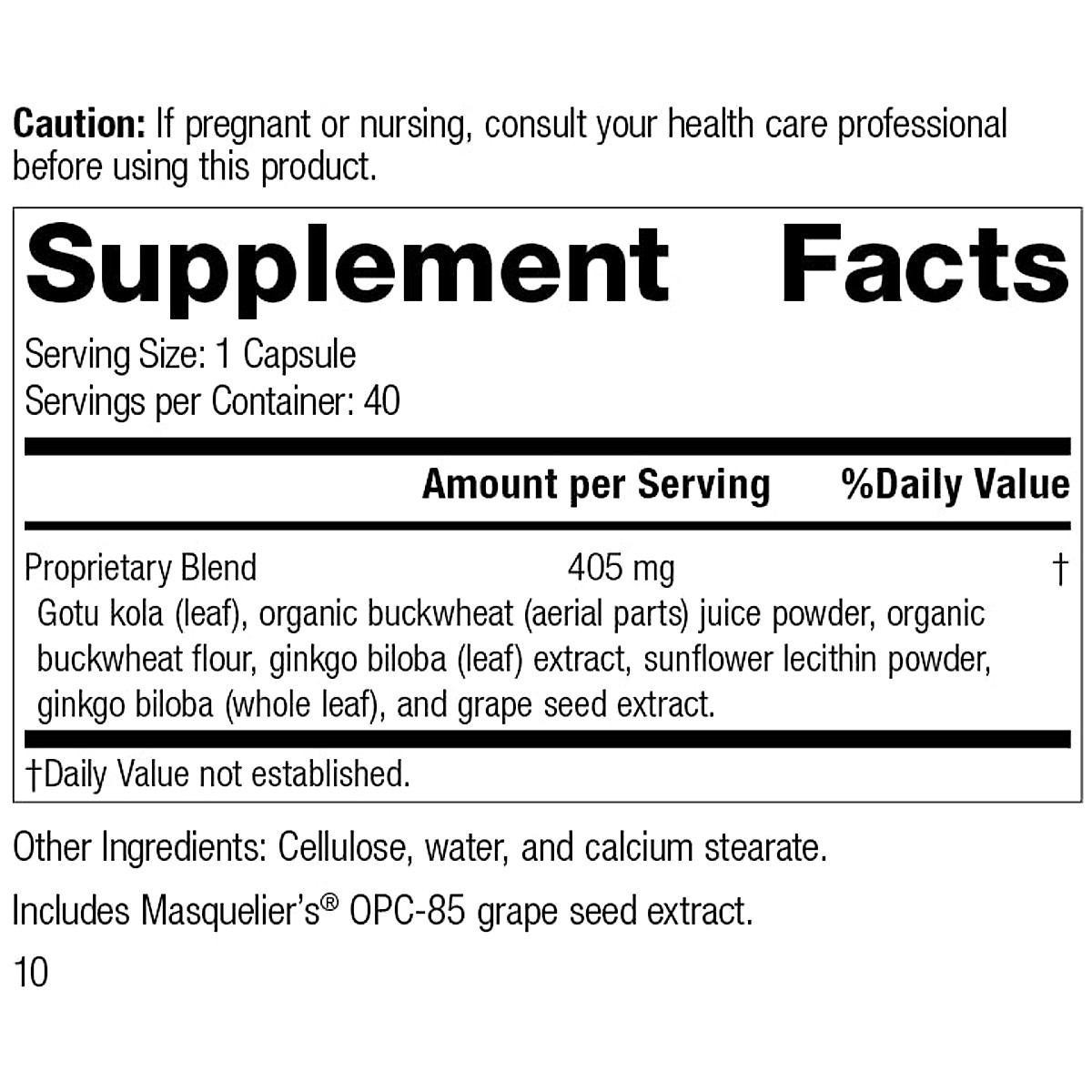 Standard Process Inc. Ginkgo Synergy - Whole Food Mental Clarity, Brain Health Supplement, Brain Support and Blood Flow with Grapeseed Extract, Buckwheat, Gotu Kola, Ginkgo Biloba - 40 Capsules